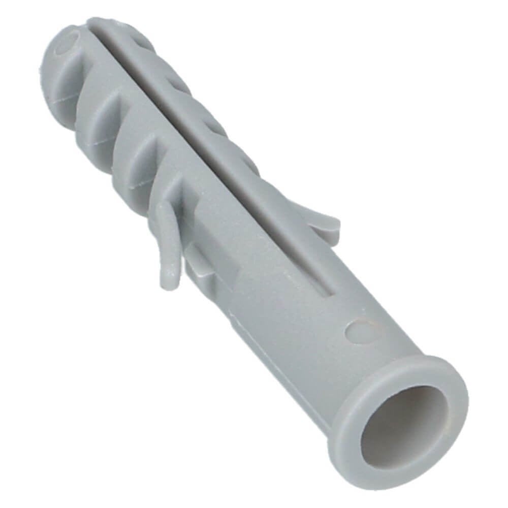 Nylon plug met RAND M10 grijs 10x50mm schroef 6-8mm - 50 stuks