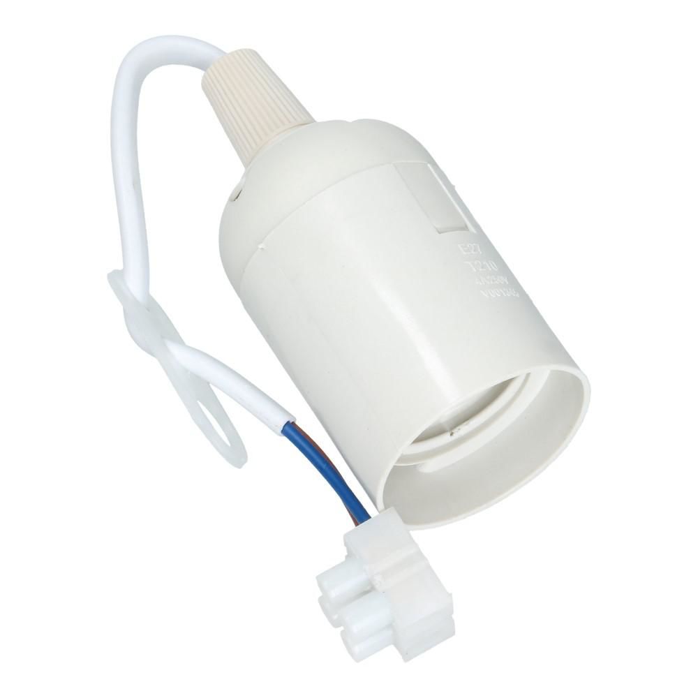 Fitting E27 met snoer en ophang oog wit