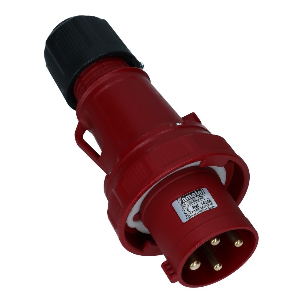 CEE male 4 polig 6H 63A IP67 stekker 380-415VAC
