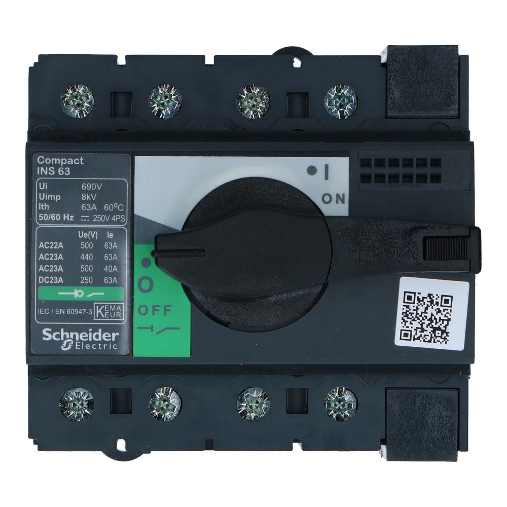 Lastschakelaar 4 polig 63A Compact INS63 hoofdschakelaar