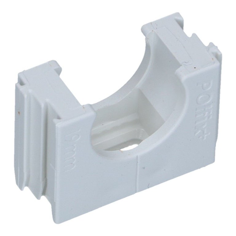 Klemblok wit 19mm Polfix+ RAL9010