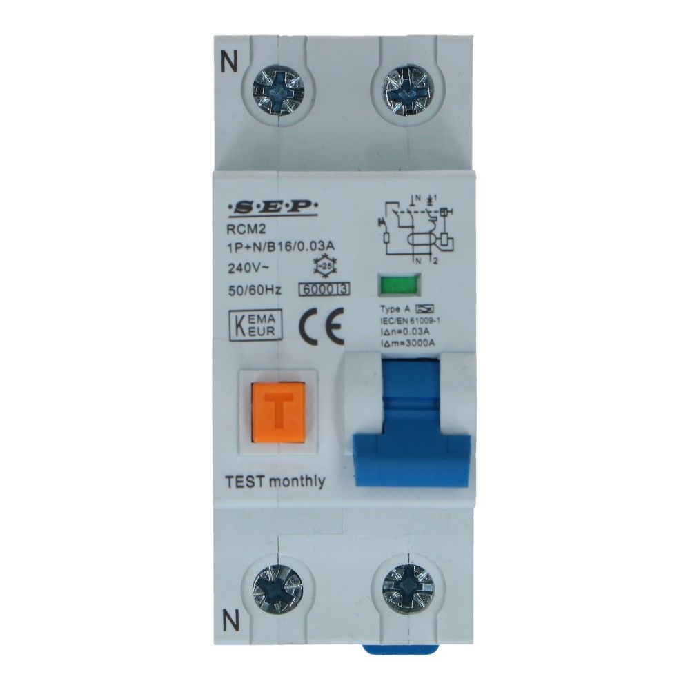 Aardlekautomaat B 25A 1 polig +nul 100mA 6kA RCM2