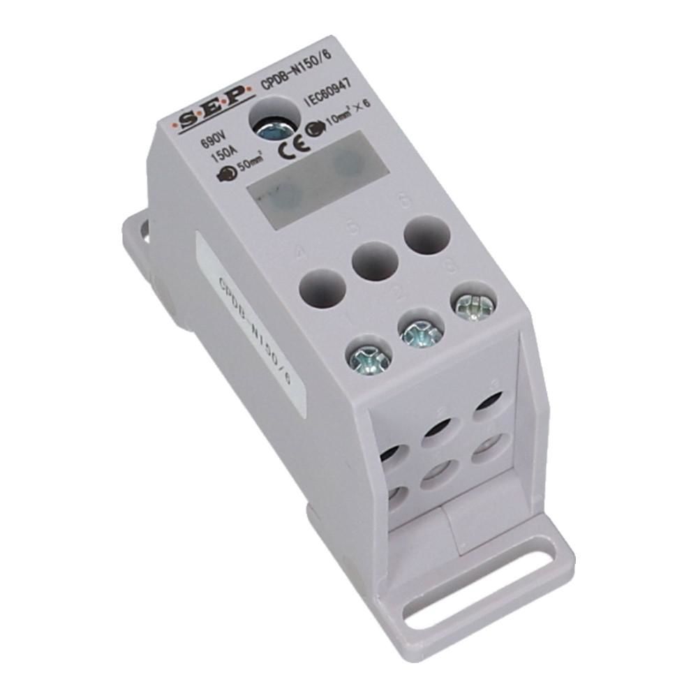 Aftakklem CPDB 150A 1x50mm² 6x10mm²