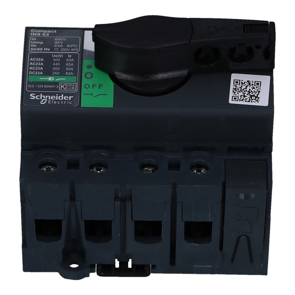 Lastschakelaar 4 polig 40A Compact INS40 hoofdschakelaar