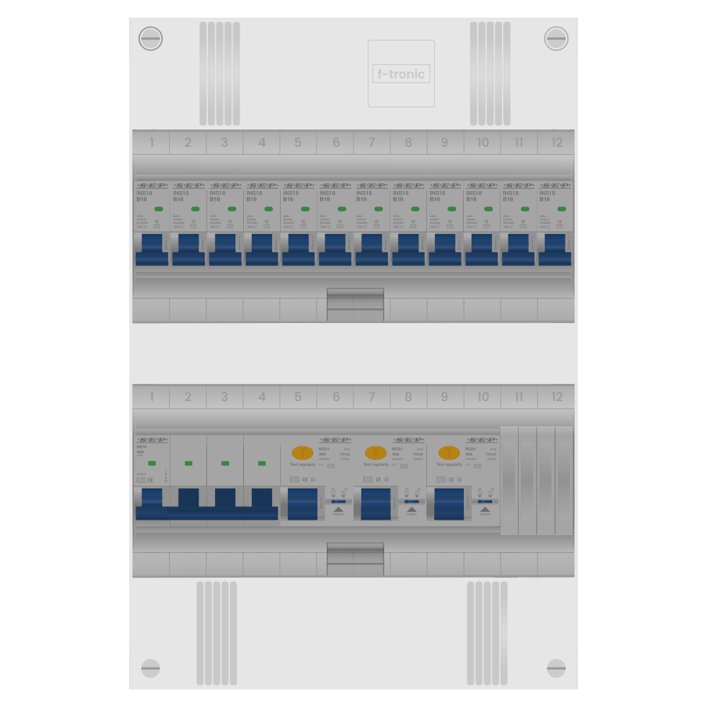 SEP Pro Groepenkast 63A 3 fase 12 groepen