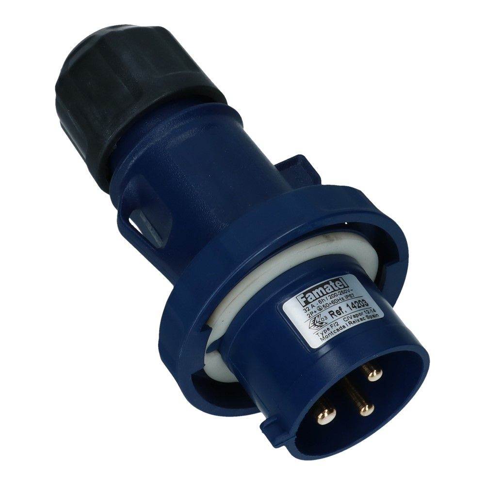 CEE male 3 polig 6H 32A IP67 stekker 220-240VAC