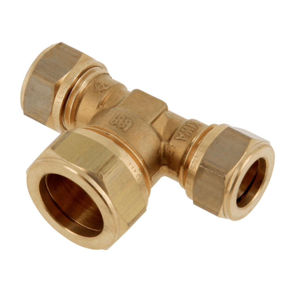 BONFIX Knel messing T-stuk 15 x 22 x 15 mm