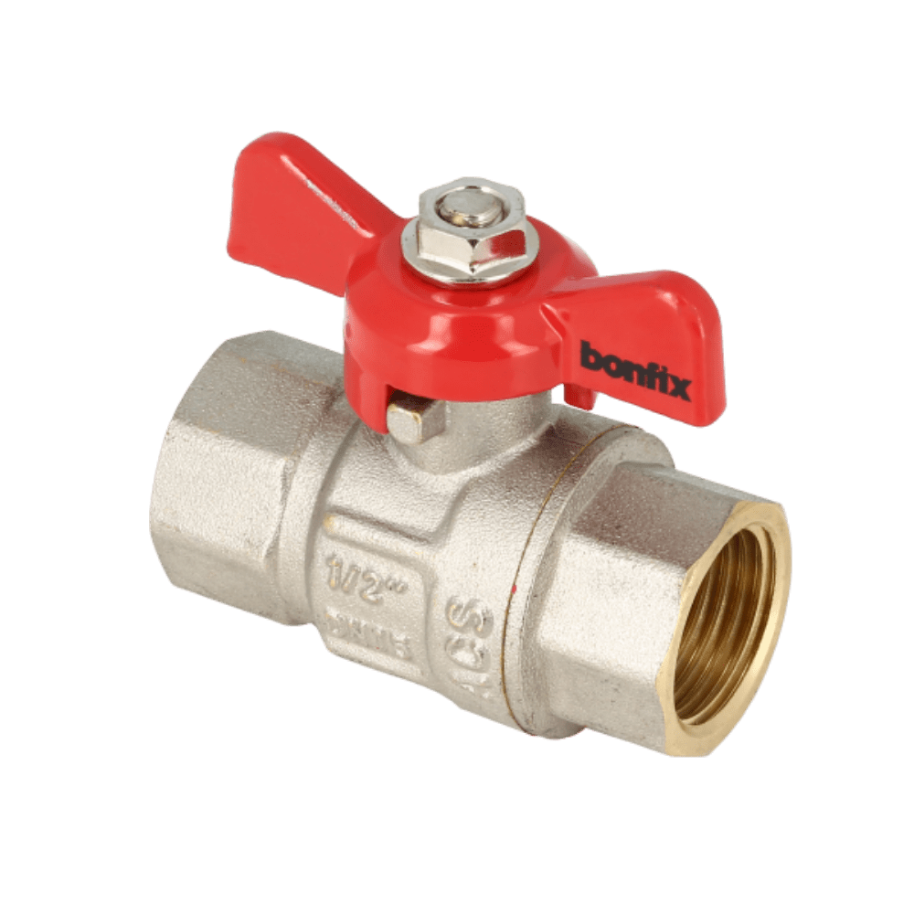 BONFIX Kogelkraan 1/2" bi.dr. x 1/2" bi.dr. +vlindergreep
