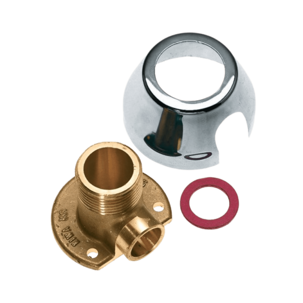 BONFIX Soldeer messing muurplaat + rozet 1/2" x 12 mm