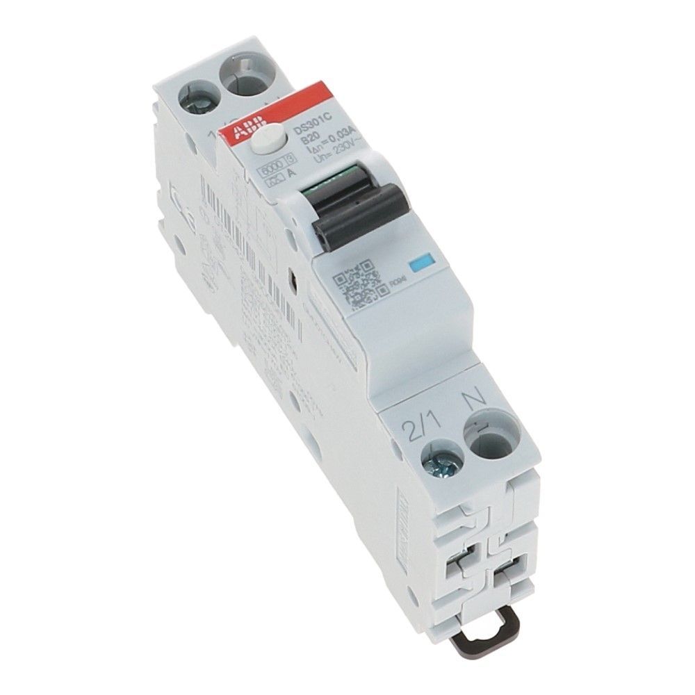 ABB Aardlekautomaat B20 1 polig + nul 30mA 6kA