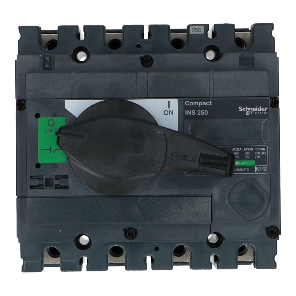 Lastschakelaar 4 polig 100A Compact INS250-100 hoofdschakelaar