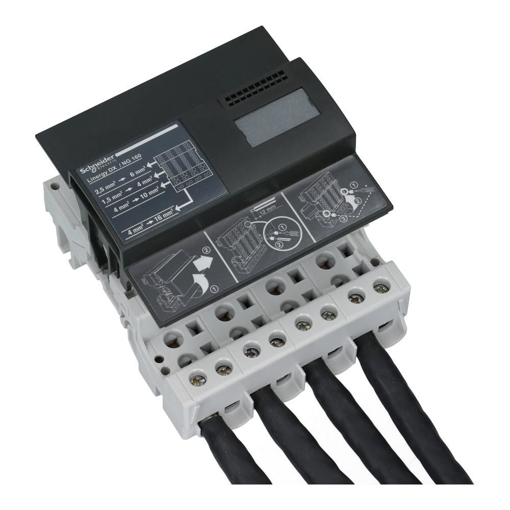 Verdeelblok DX 160A 4 rijen 14 aansluitingen 500VAC