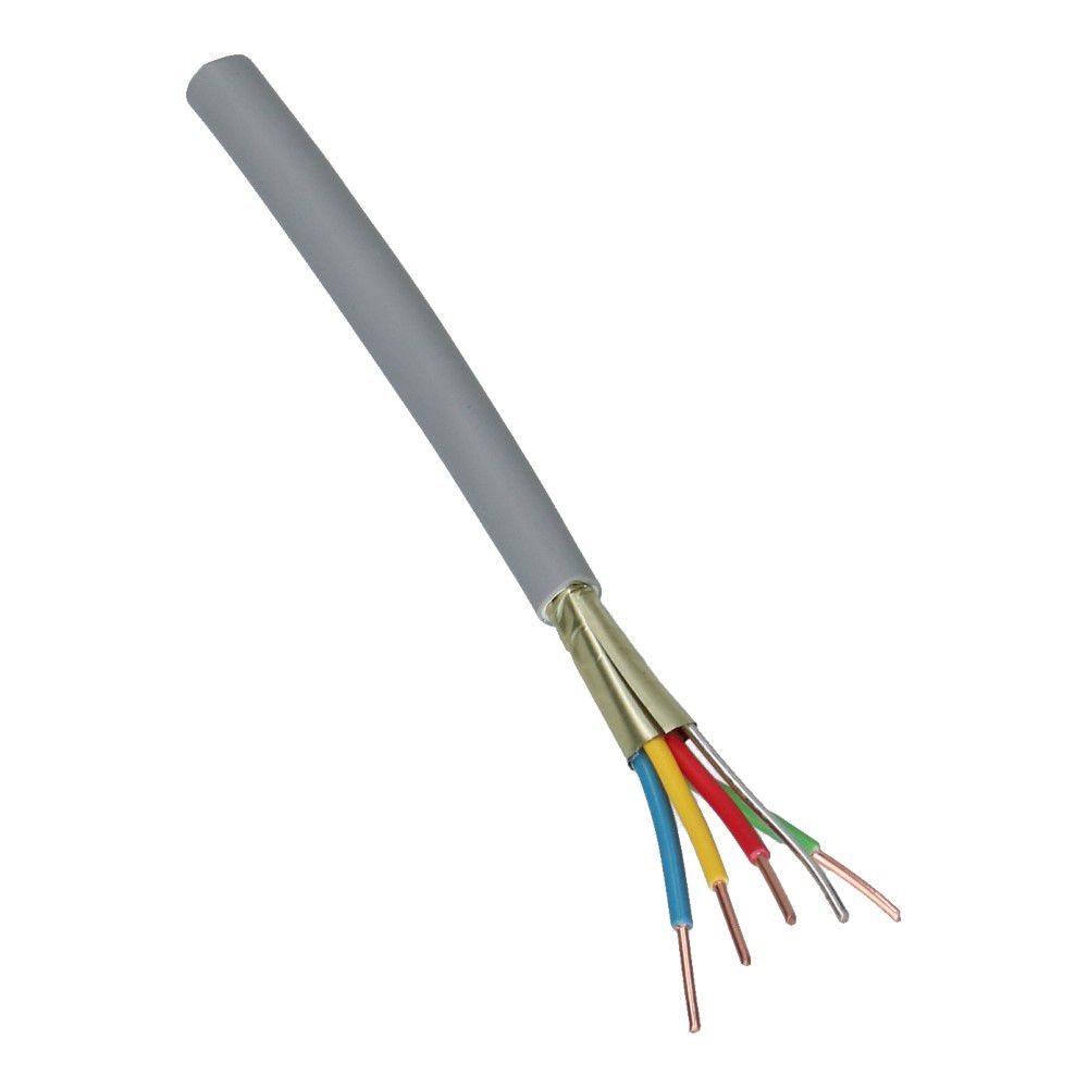Signaalkabel afgeschermd JH(st)H 1x4x0.8mm² + 0.8mm² grijs B2ca - 100 meter