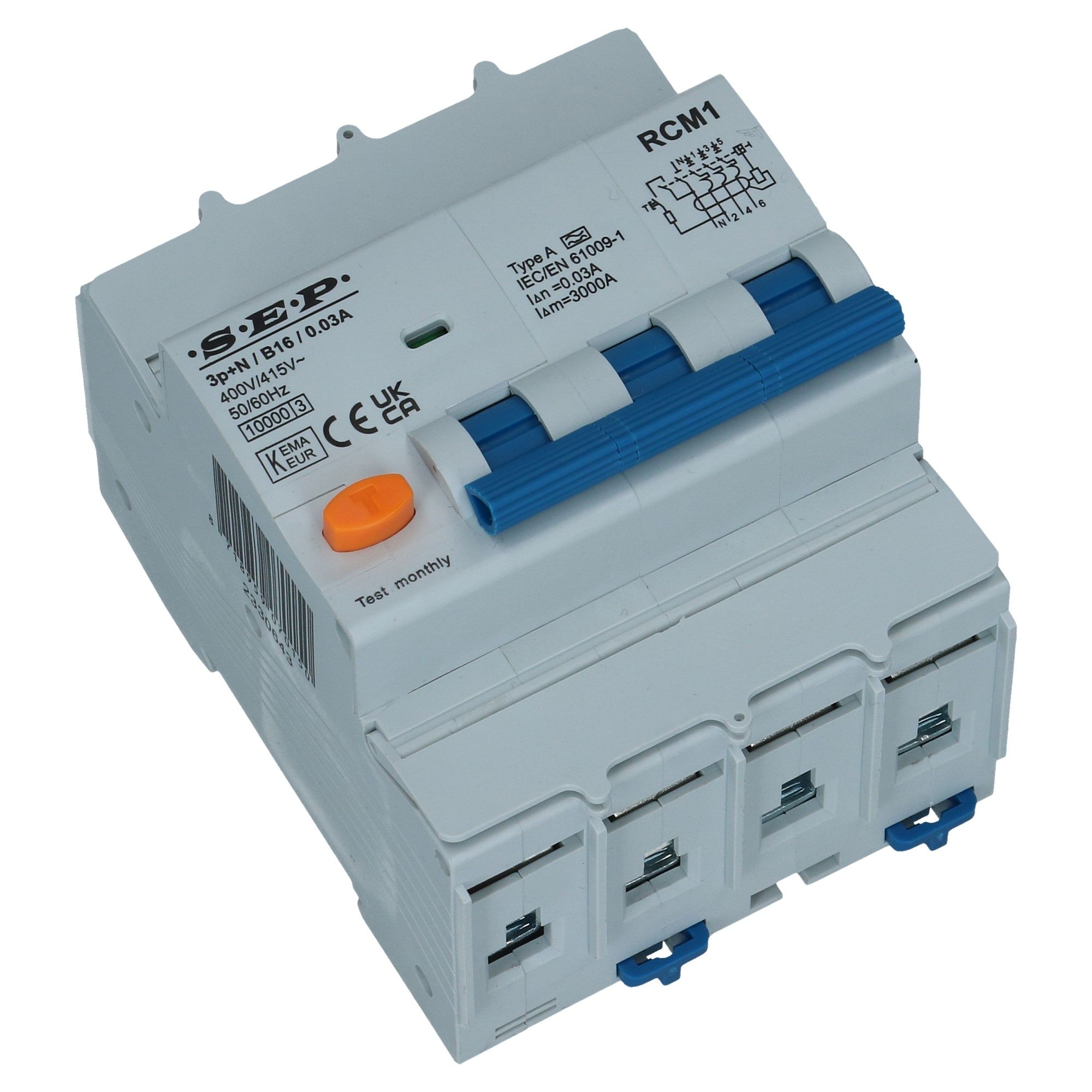 Aardlekautomaat B 40A 3 polig + nul 300mA 10kA RCM1