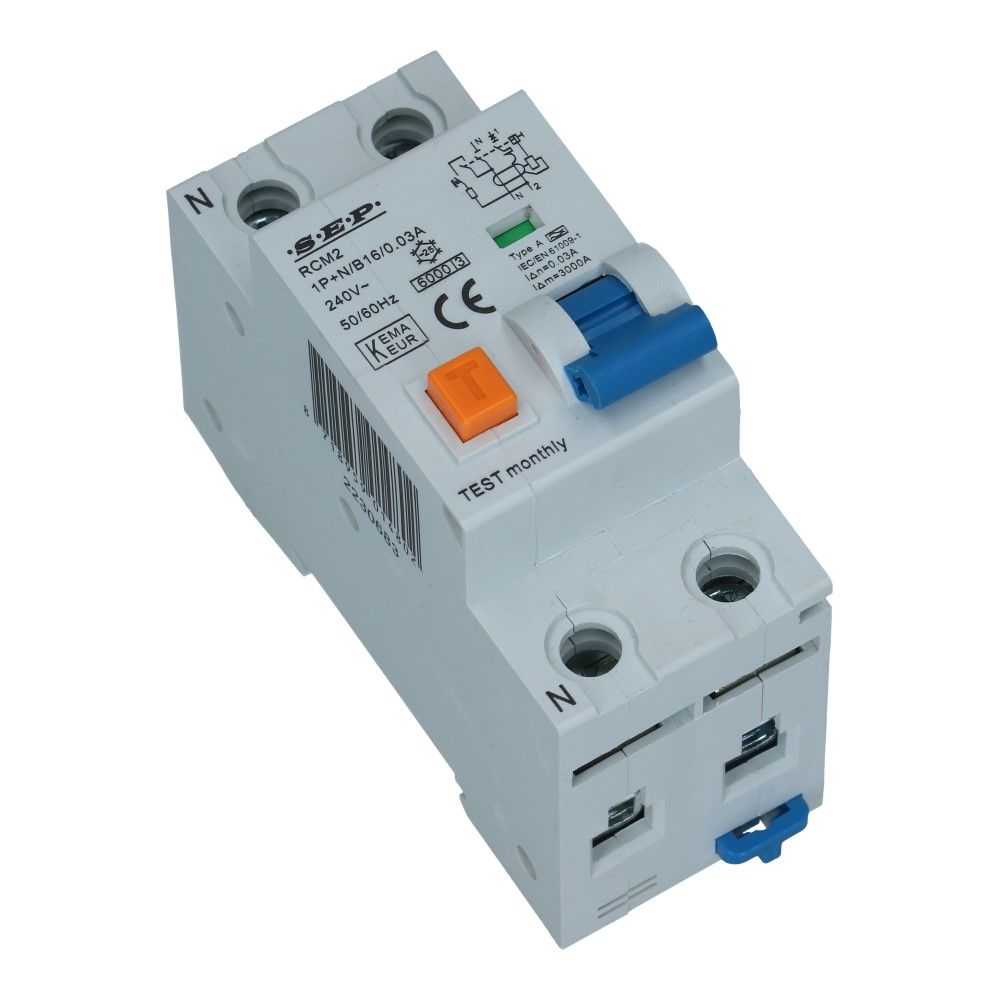 Aardlekautomaat B 25A 1 polig +nul 30mA 6kA RCM2