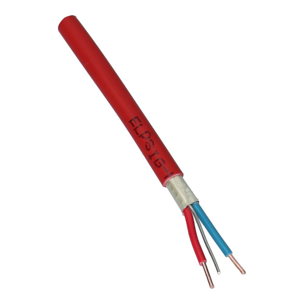 Brandmeldkabel afgeschermd JH(st)H 1x2x1.5mm² + 0.8mm² rood B2ca - 100 meter