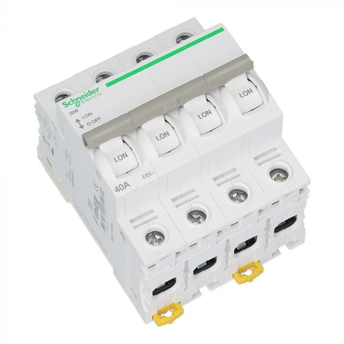 Lastschakelaar 4 polig 100A iSW hoofdschakelaar