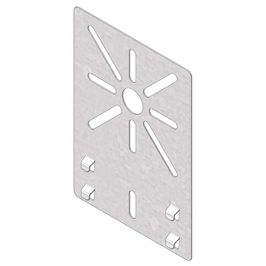 Kabelgoot montageplaat voor lasdoos Thermisch verzinkt